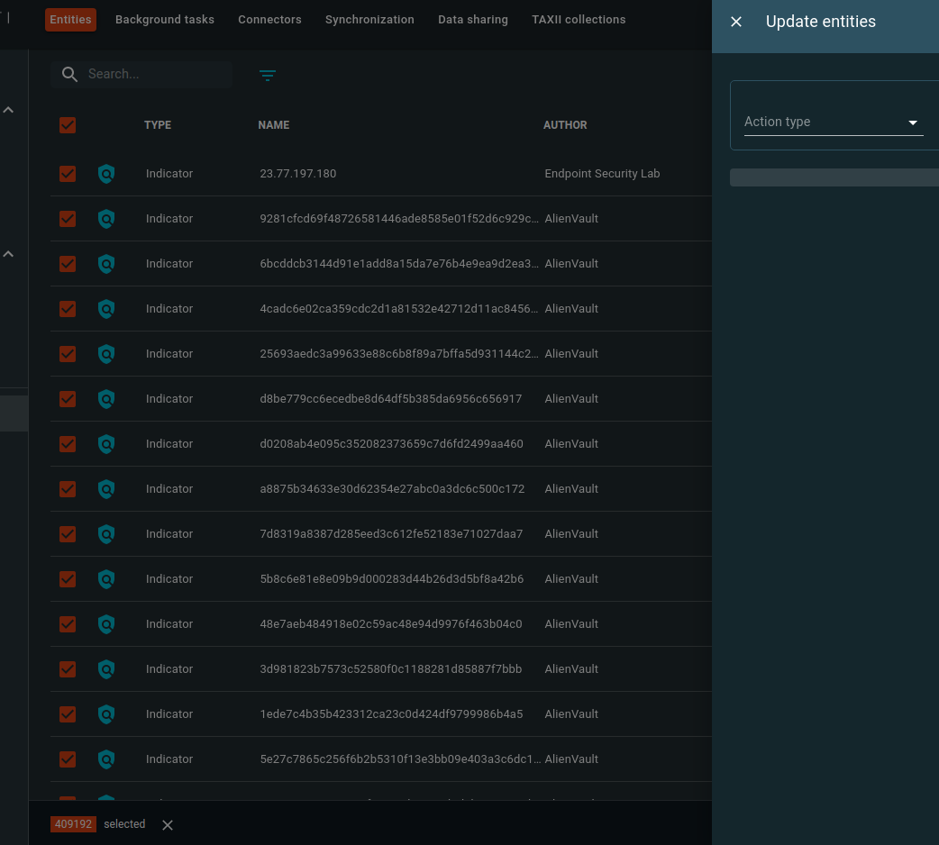 Mass Modification or filtering over OpenCTI · Issue #1613 · OpenCTI-Platform/opencti · GitHub