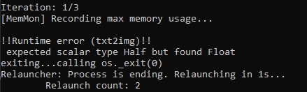[Bug]: expected scalar type Half but found Float. · Issue #807 · Sygil-Dev/sygil-webui · GitHub