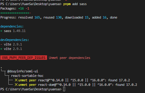 react-sortable-hoc peer dependencies 不兼容 react 17 导致通过 pnpm 安装失败 · Issue #747 · DouyinFE/semi ...