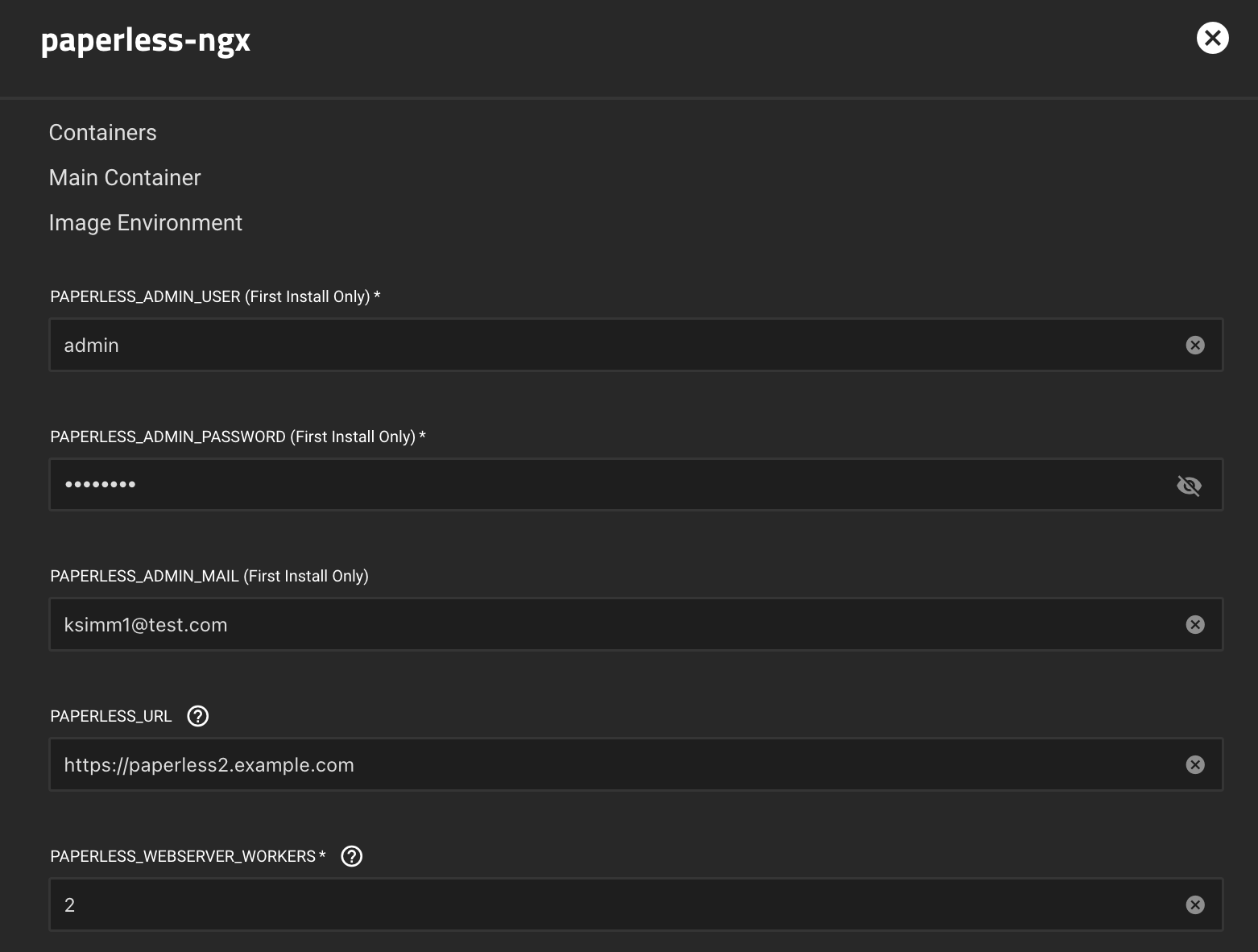 paperless-ngx "Invalid HTTP_HOST header: ... You may need to add '172. ...