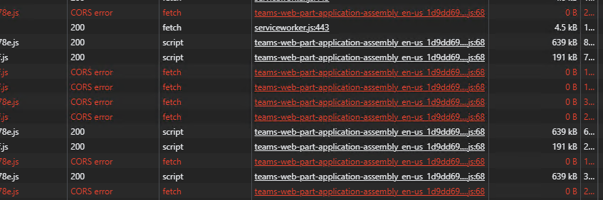 SPFx Web part does not load in Teams - CORS policy errors · Issue #7337 · SharePoint/sp-dev-docs ...