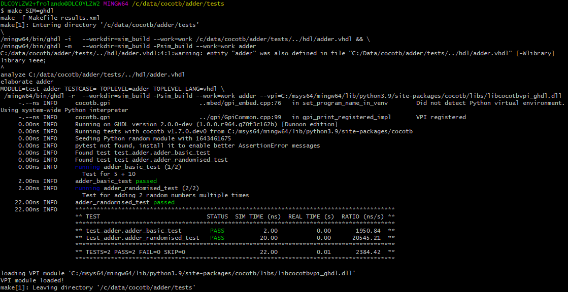 Unable to install cocotb on MSYS2 environment · Issue #2842 · cocotb/cocotb · GitHub