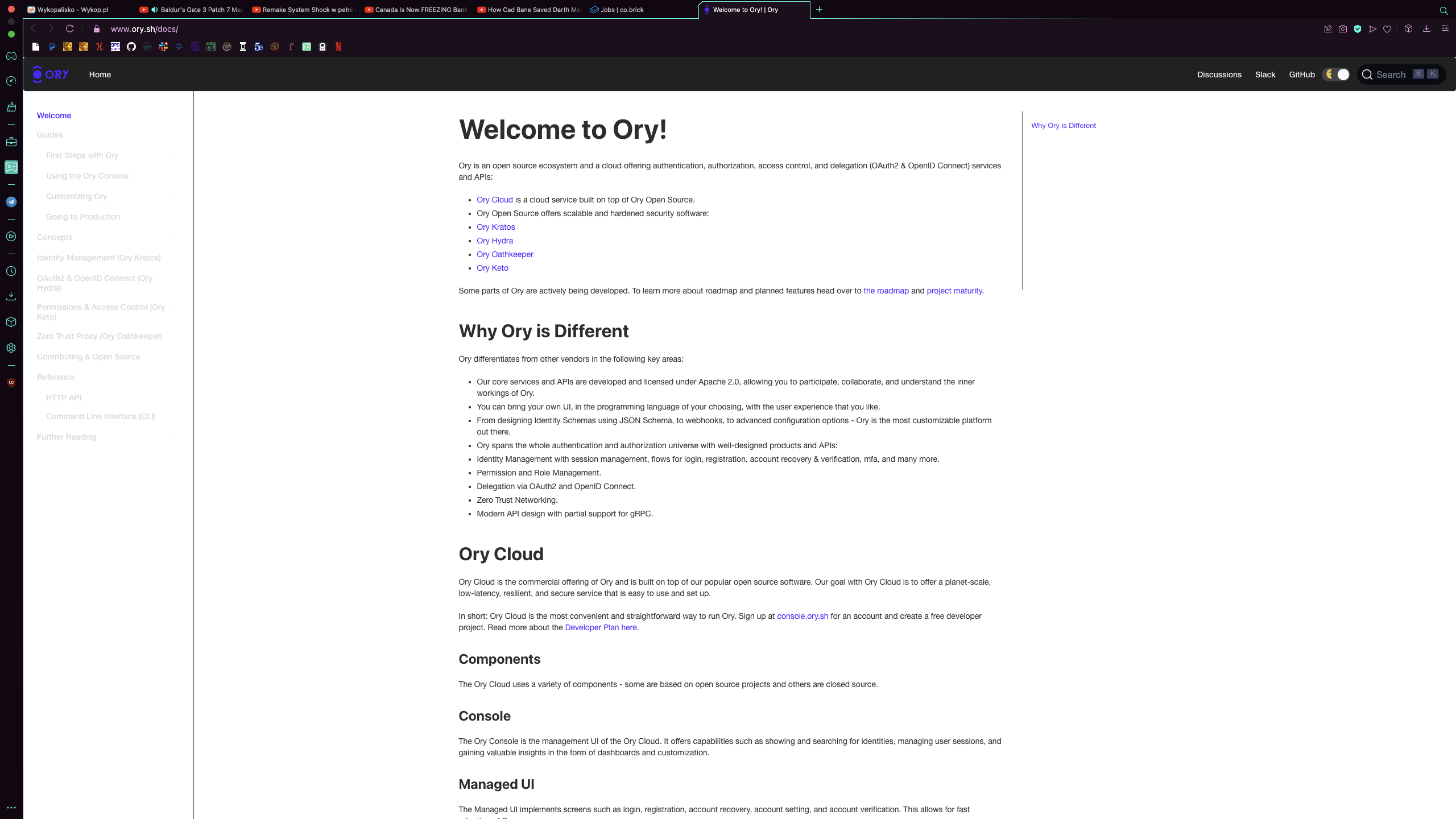 [Bug report] New docs don't work well in dark mode · Issue #599 · ory/docs · GitHub