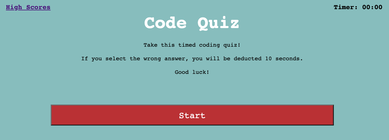 GitHub - dhl287/donnalee-code-quiz: Code Quiz - Web APIs