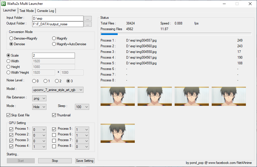 GitHub - aaaboypop/Waifu2X-Multi-Launcher: run waifu2x caffe multi process, support multi gpu