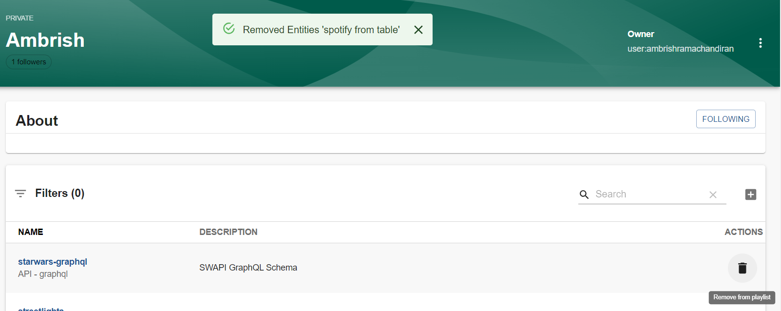🚀 Feature: Adding alert popup whenever user delete the entities from playlist entity table ...