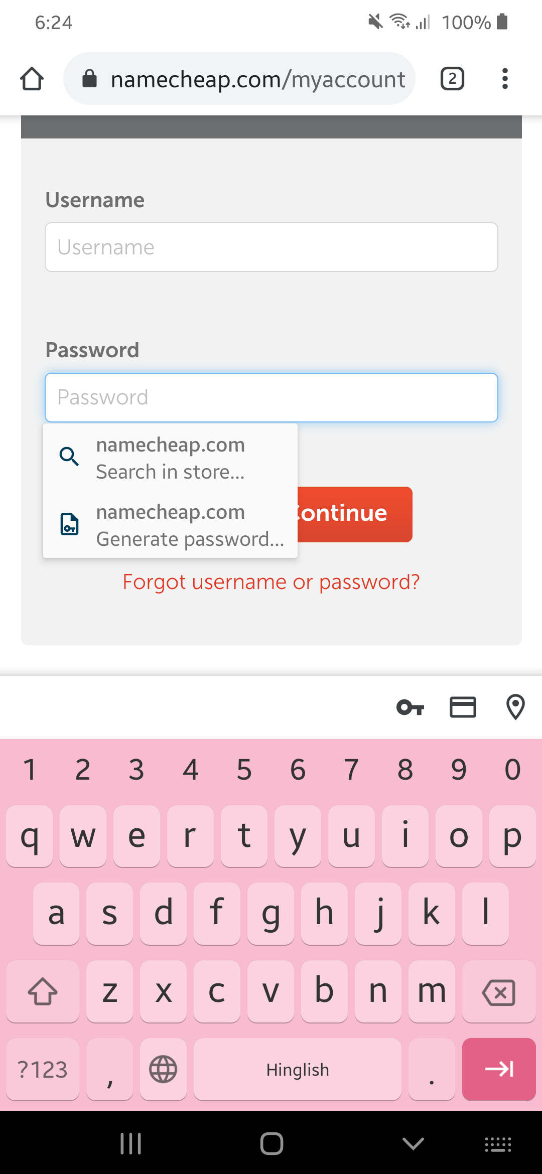 [AUTOFILL] Namecheap login form only presents generate password option · Issue #971 · android ...