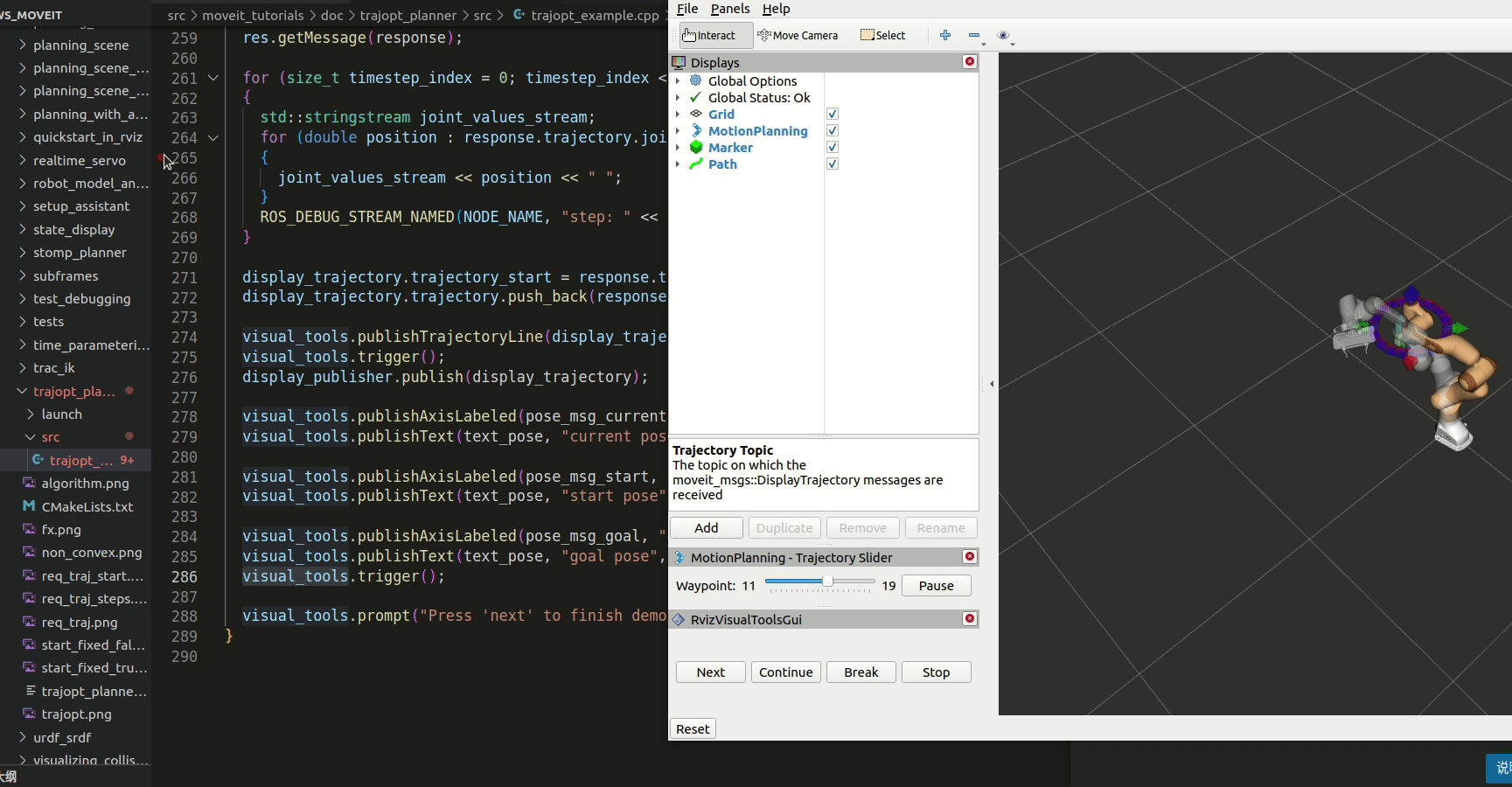 why trajectory was not shown in rviz by line,how can I show it ... why trajectory was not shown in rviz by line,how can I show it ...