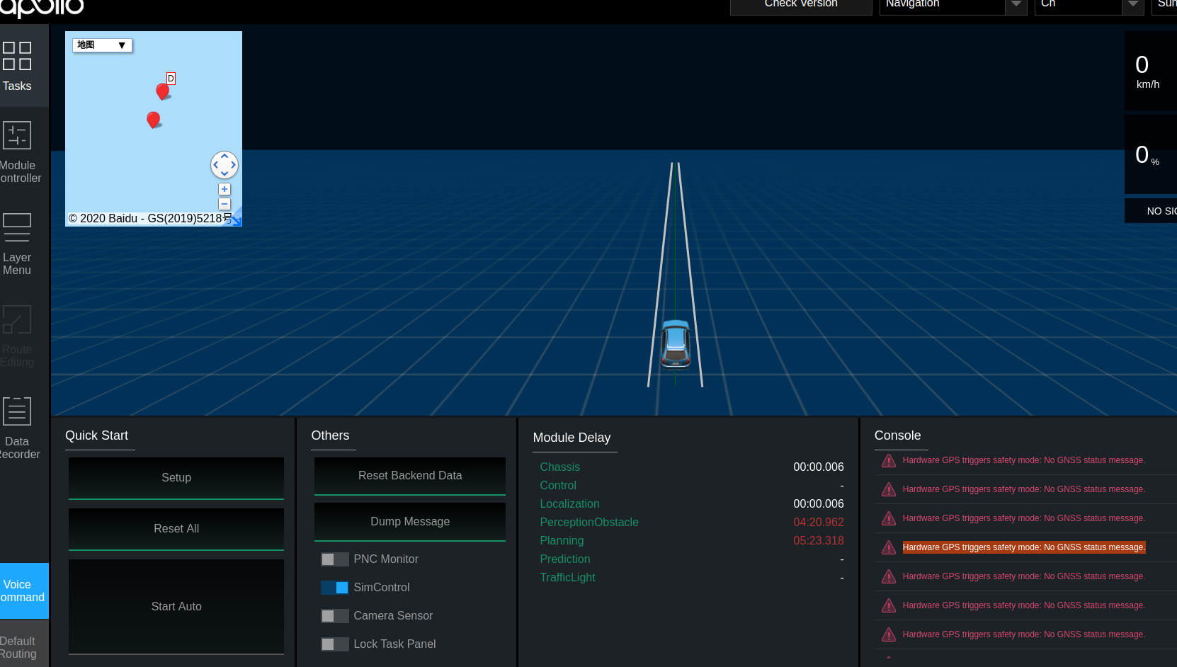 Hardware GPS triggers safety mode: No GNSS status message. · Issue #12767 · ApolloAuto/apollo ...