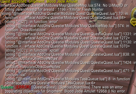 Lua error · Issue #5066 · Questie/Questie · GitHub