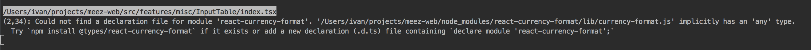 Can't use it with TS · Issue #1 · mohitgupta8888/react-currency-format · GitHub