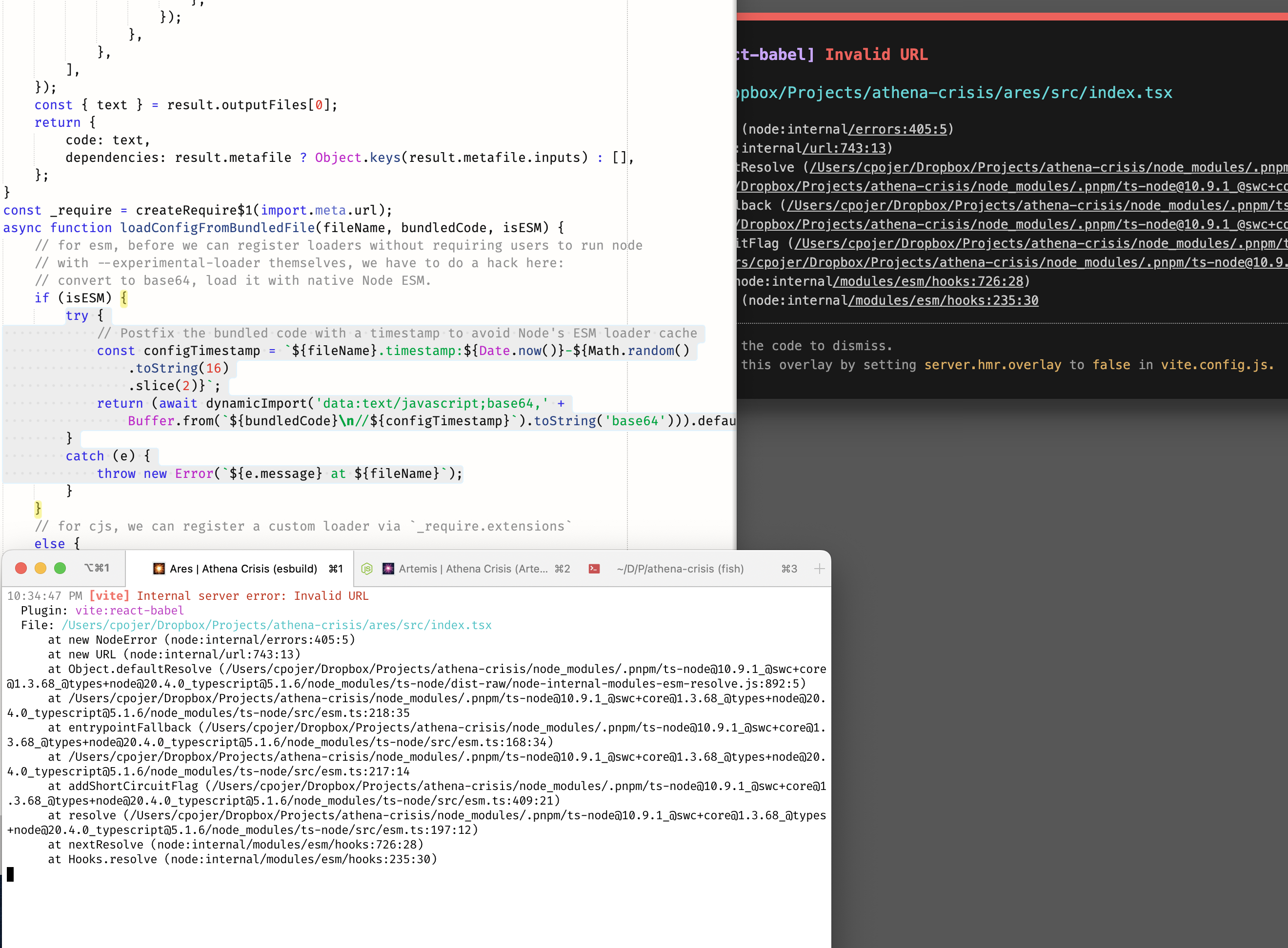 [4.4.0] "Invalid URL" error with dynamic imports in plugins. · Issue #13730 · vitejs/vite · GitHub