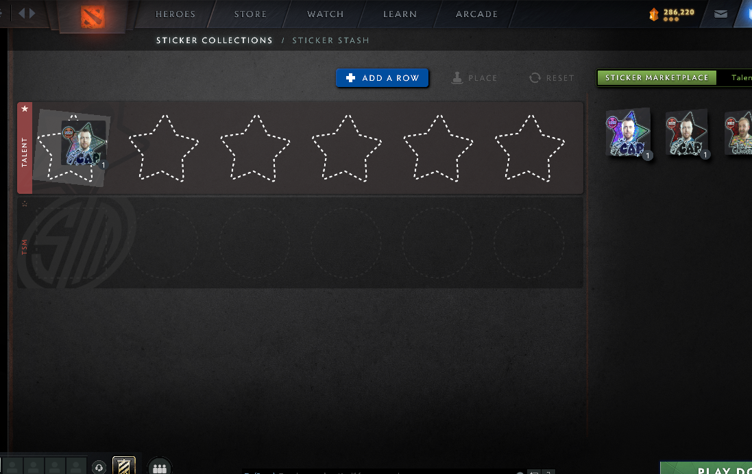 Sticker Collection Problem in Armory · Issue #9180 · ValveSoftware/Dota2-Gameplay · GitHub