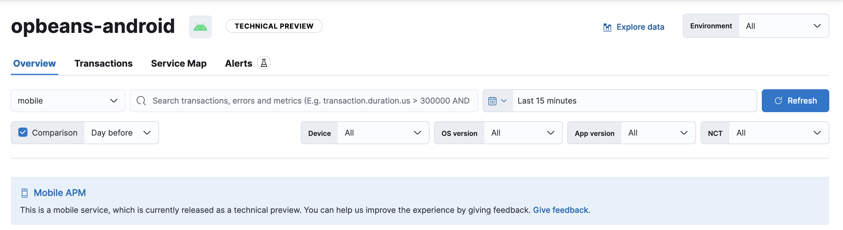 [APM] Add a link to a google form to collect feedback about mobile APM · Issue #152137 · elastic ...