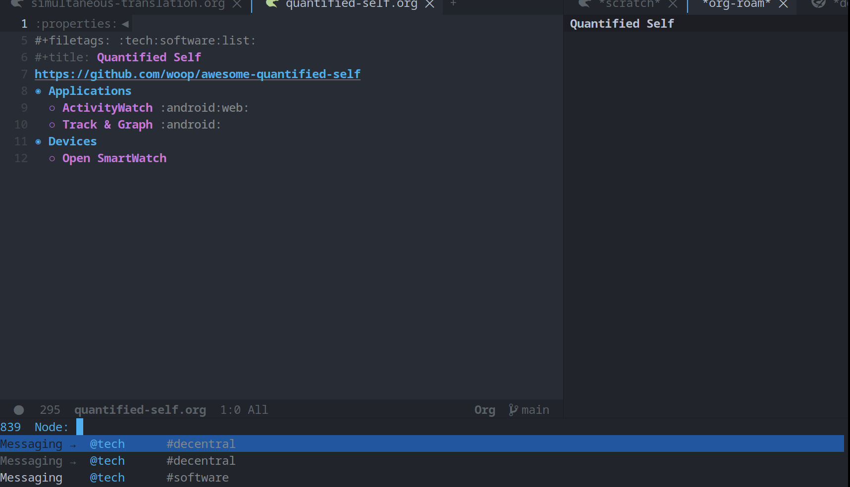 `org-roam-node-find` doesn't show all completion (ivy and vertico both ...