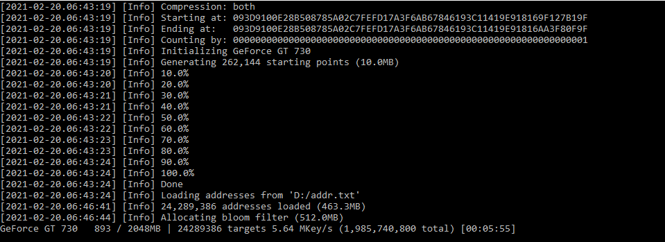 Max size of -i (read file) · Issue #309 · brichard19/BitCrack · GitHub