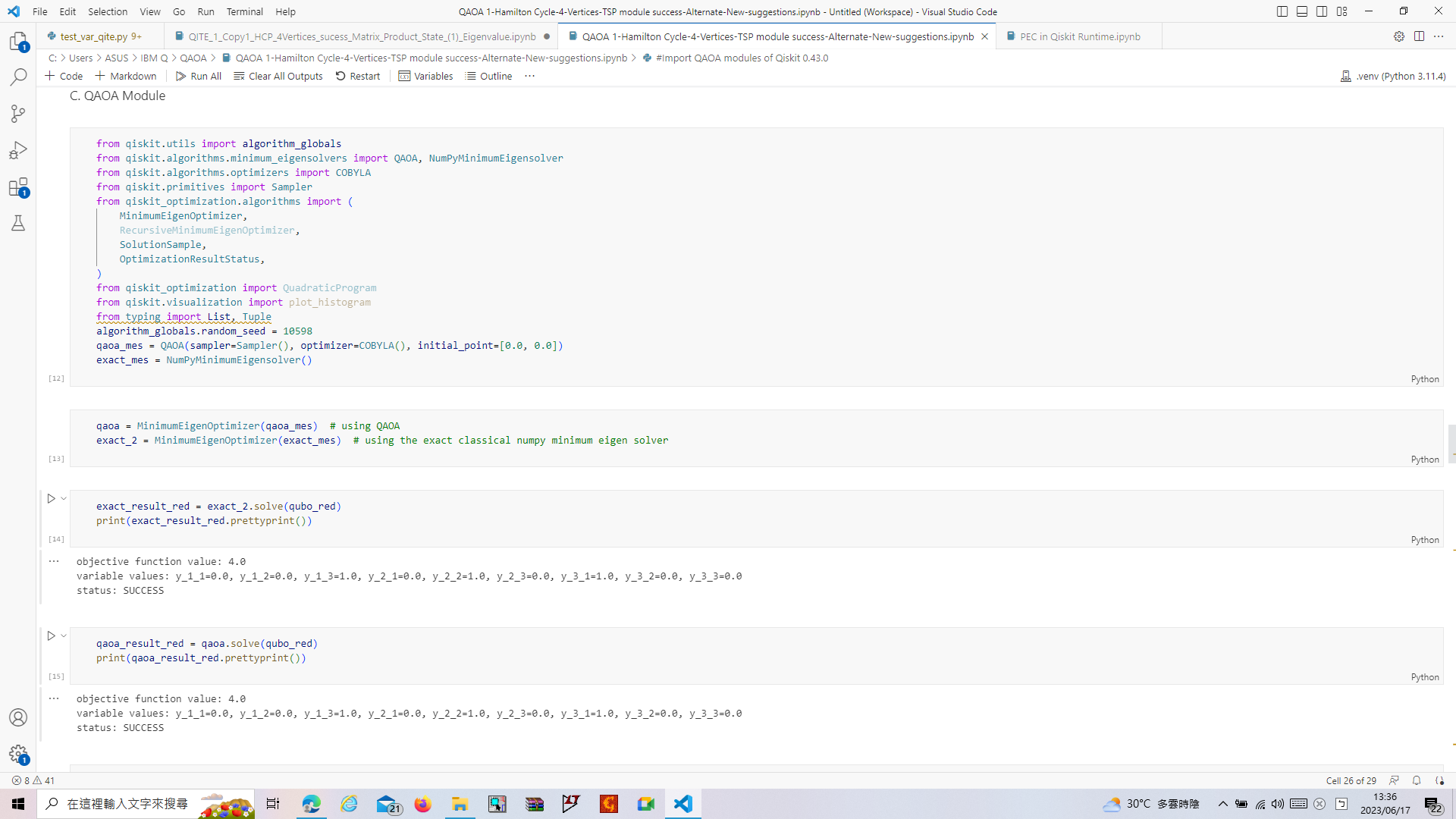 Minimum Eigen Optimizer Solve Function "list index out of range" · Issue #532 · qiskit-community ...
