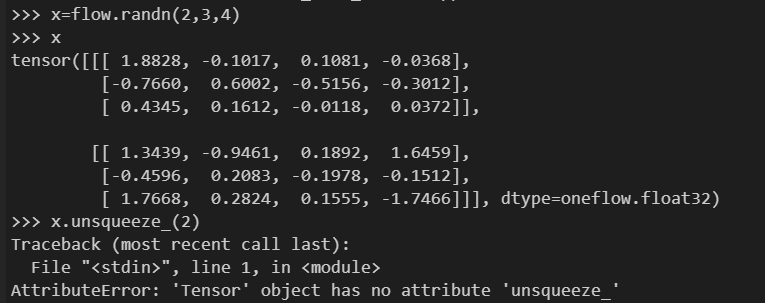 [bug] Not support unsqueeze_ , tril_ · Issue #10254 · Oneflow-Inc/oneflow · GitHub