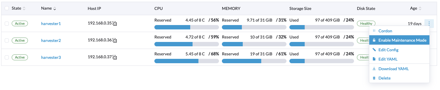 [FEATURE] Add "shutdown" and "reboot" option on harvester nodes · Issue #2538 · harvester ...