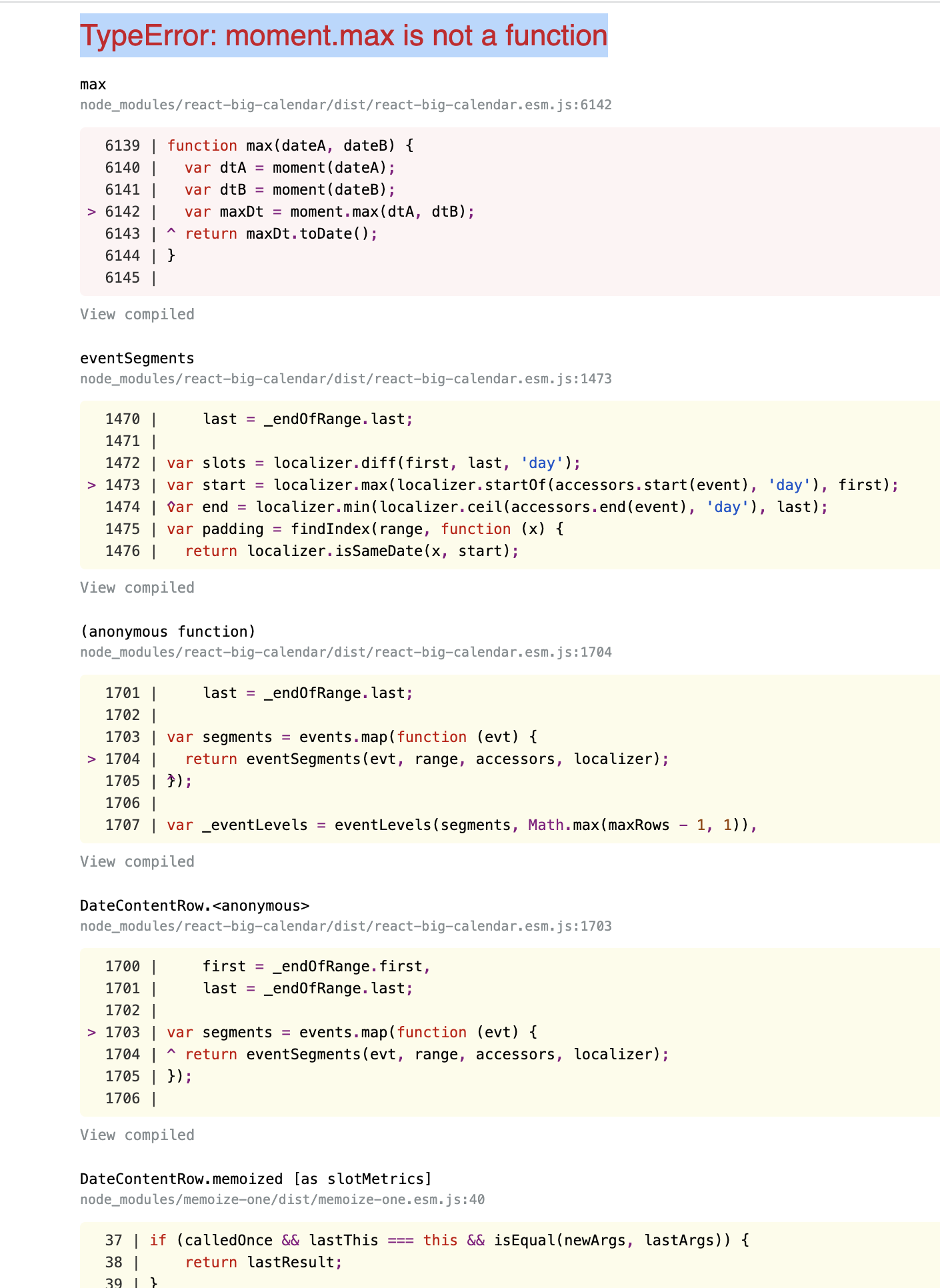 Typeerror Momentmax Is Not A Function · Issue 2144 · Jquensereact Big Calendar · Github 0970