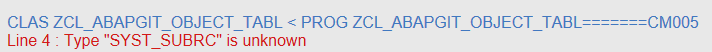 unknown syst_subrc type for 7.31 · Issue #2258 · abapGit/abapGit · GitHub