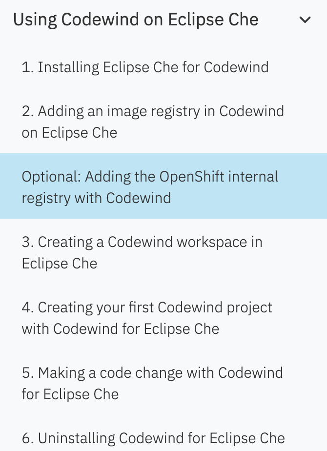 Move The Openshift Registry Topic And Signpost Back To Getting Started User Workflows · Issue