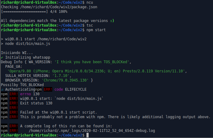 TOS BLOCKed problem at start session · Issue #109 · open-wa/wa-automate-nodejs · GitHub