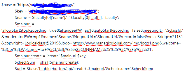 Error: The meeting ID that you supplied did not match any existing ...