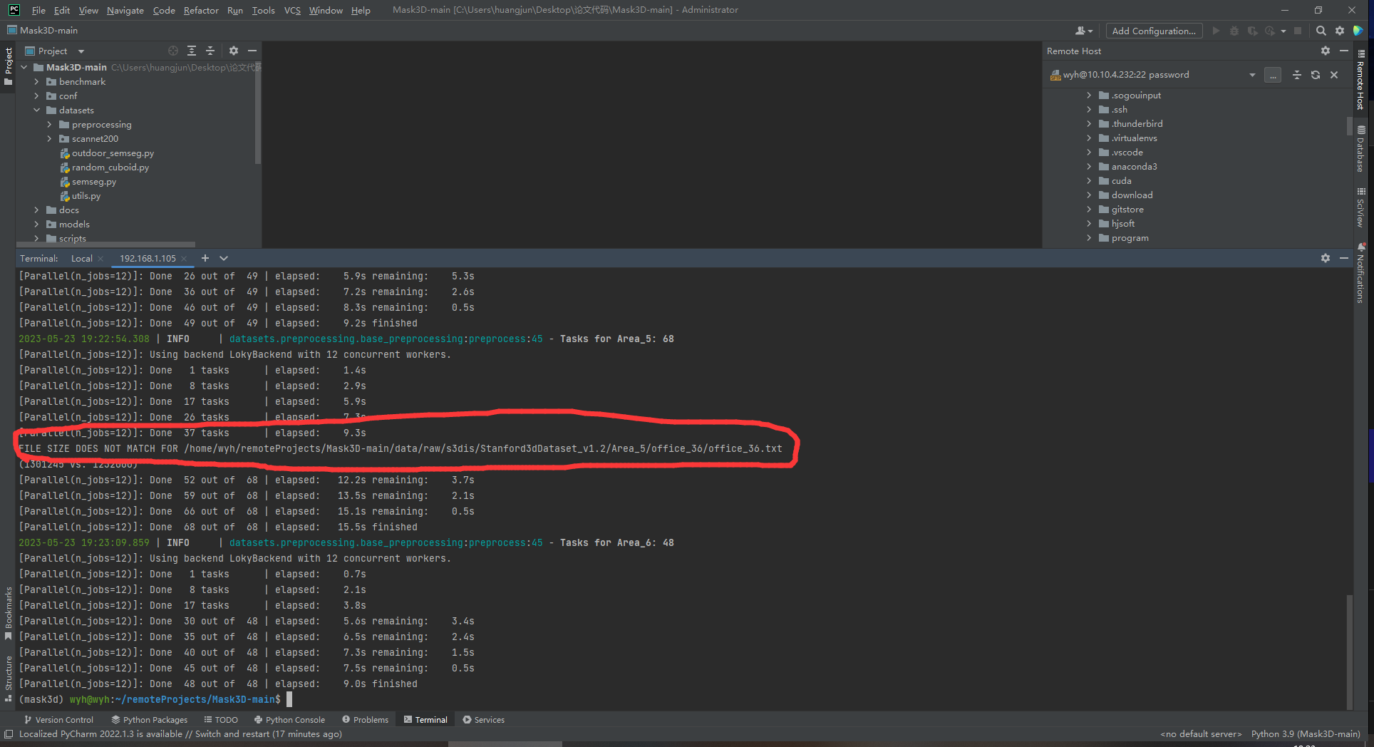 I have some problems on s3dis · Issue #90 · JonasSchult/Mask3D · GitHub