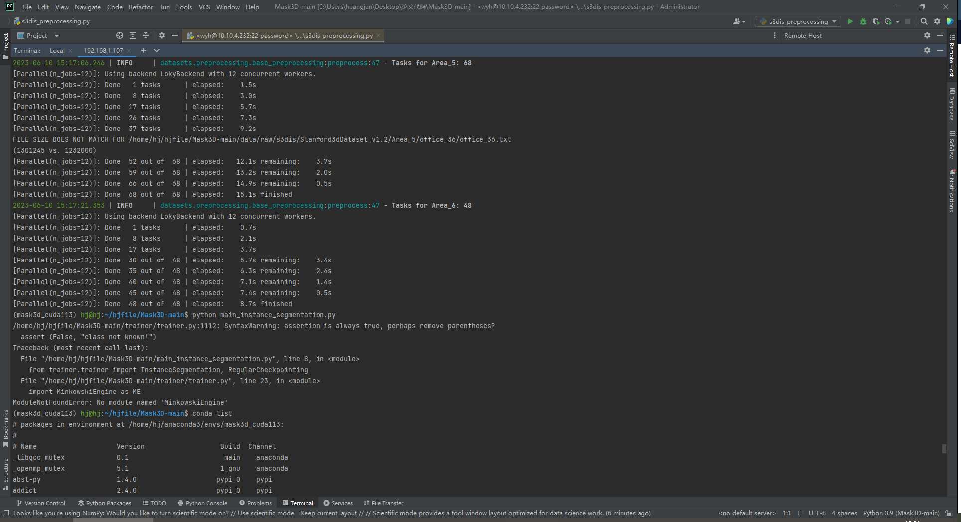 No Module Named Minkowskiengine · Issue 105 · Jonasschult Mask3d · Github