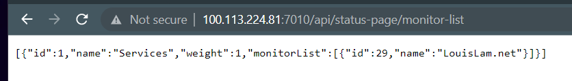 blank statuspage , `api/status-page/monitor-list `endpoint only returns `[]` · Issue #1168 ...