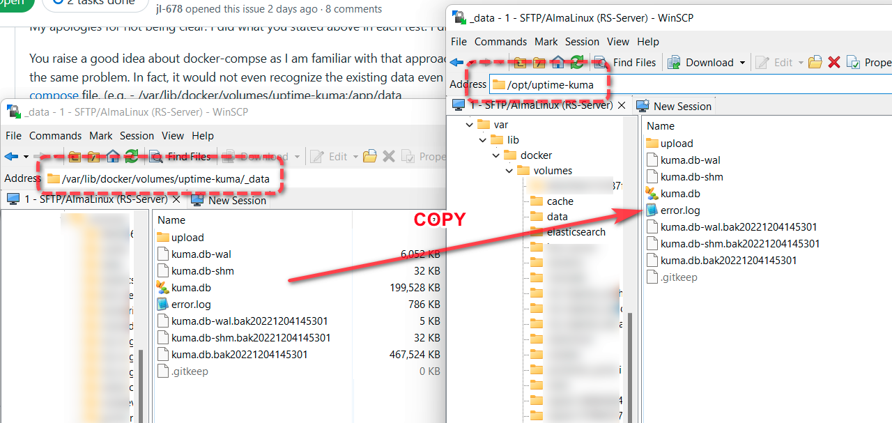 Move uptime-kuma to new folder · Issue #2639 · louislam/uptime-kuma · GitHub