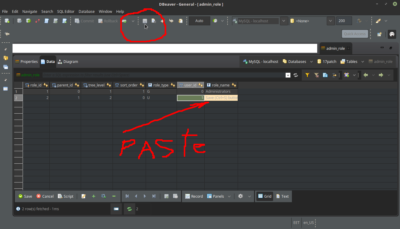 Unable to save changes in one edited cell · Issue #2187 · dbeaver ...