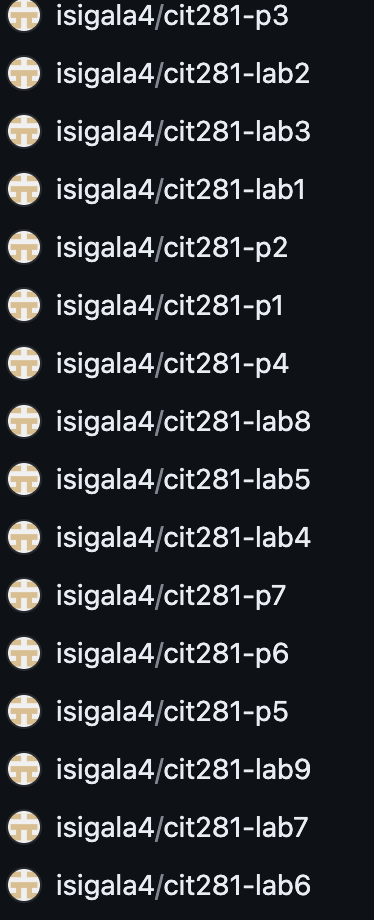 GitHub - isigala4/cit281-p7: Project 07 of CIT 281 course