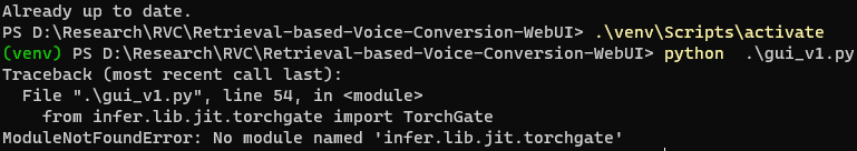 ModuleNotFoundError: No module named 'infer.lib.jit.torchgate' · Issue #1286 · RVC-Project ...