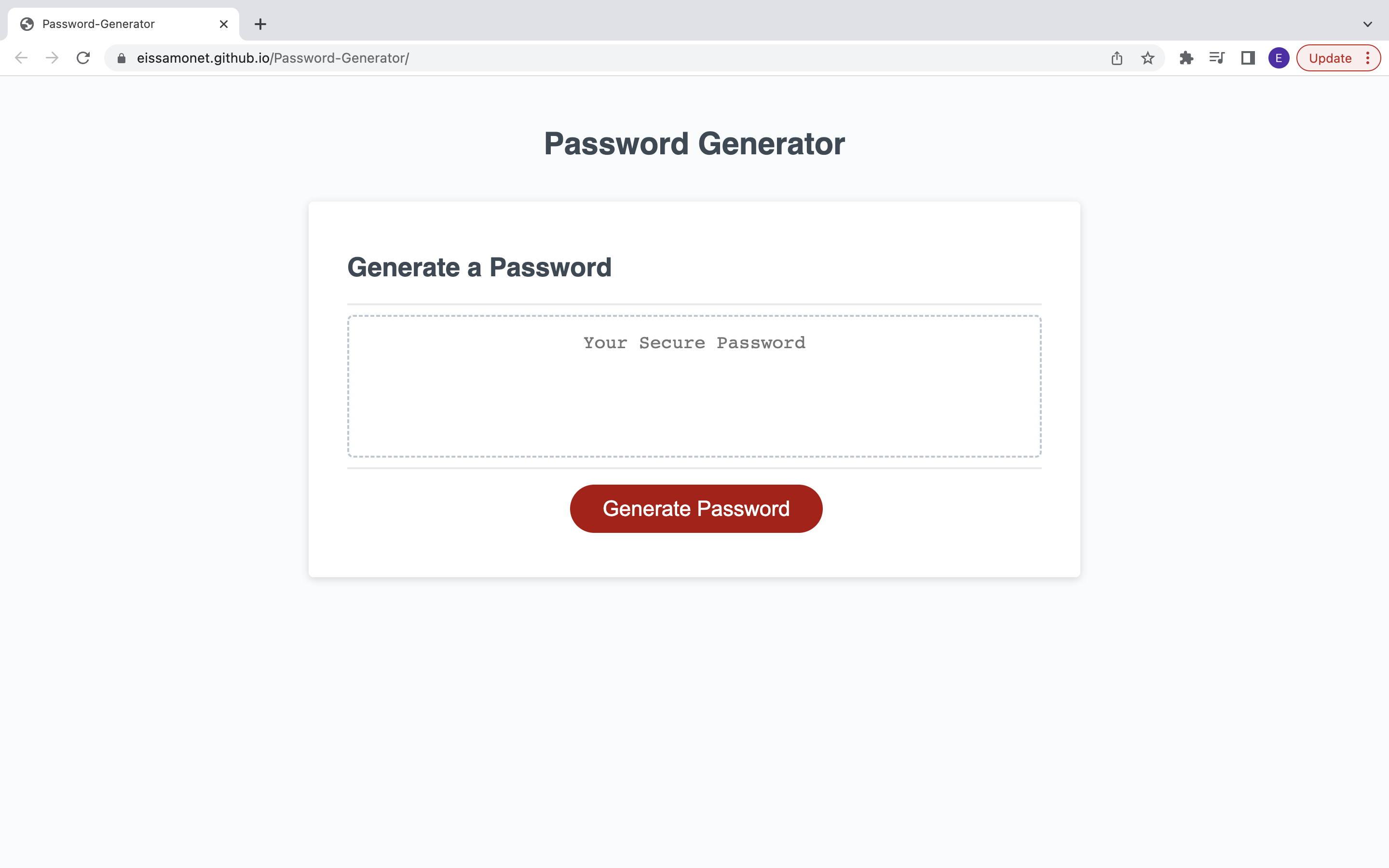GitHub - eissamonet/Password-Generator