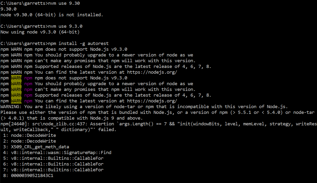Autorest Shows Almost No Output After Installing From Npm · Issue 2749 · Azureautorest · Github 5463