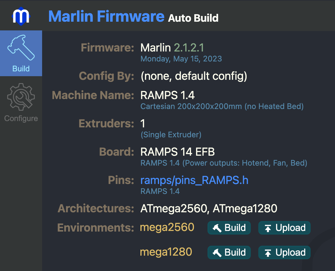 ABM isn't supporting Marlin 2.1.2.1 · Issue #70 · MarlinFirmware/AutoBuildMarlin · GitHub