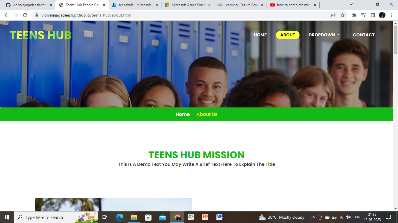 GitHub - vidiyalajagadeesh/teens_hub: This project based on teenagers management
