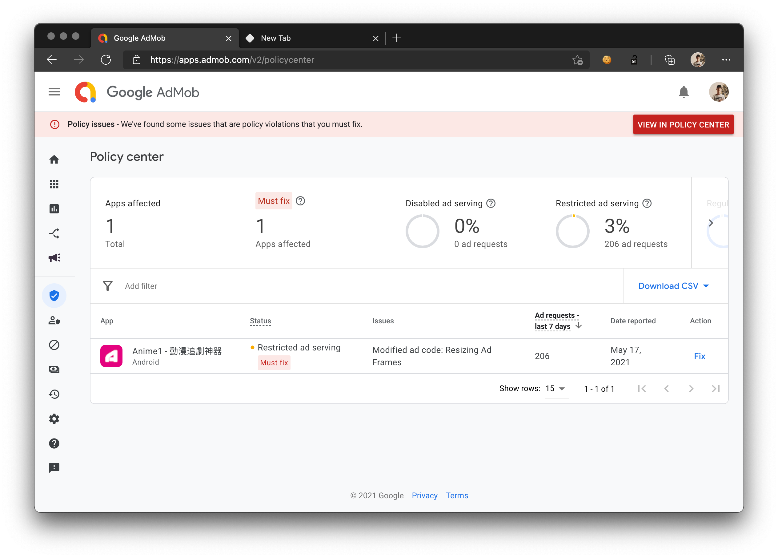 Banner on Android gave AdMob Policy Issue : Modified ad code: Resizing Ad Frames · Issue #146 ...