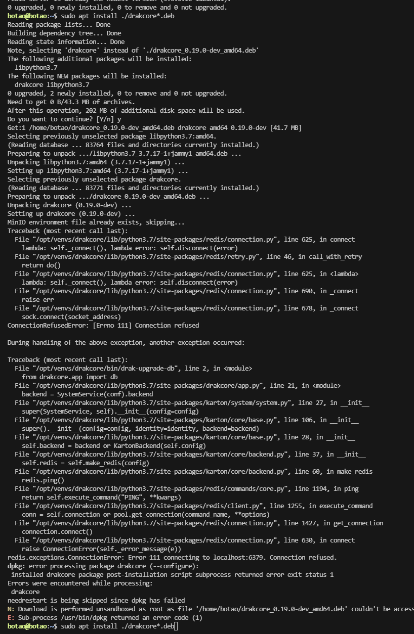Install Drakcore Error Ubuntu2204 · Issue 820 · Cert Polskadrakvuf