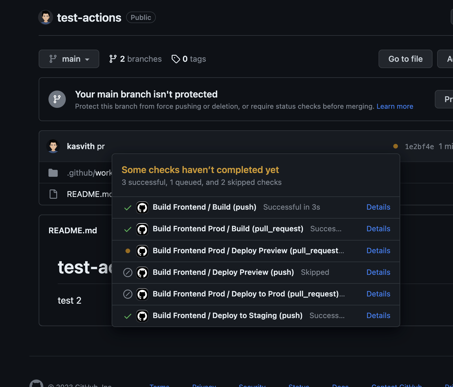 Github Actions Show Status Checks From Prs On The Base Branch Rdevops 