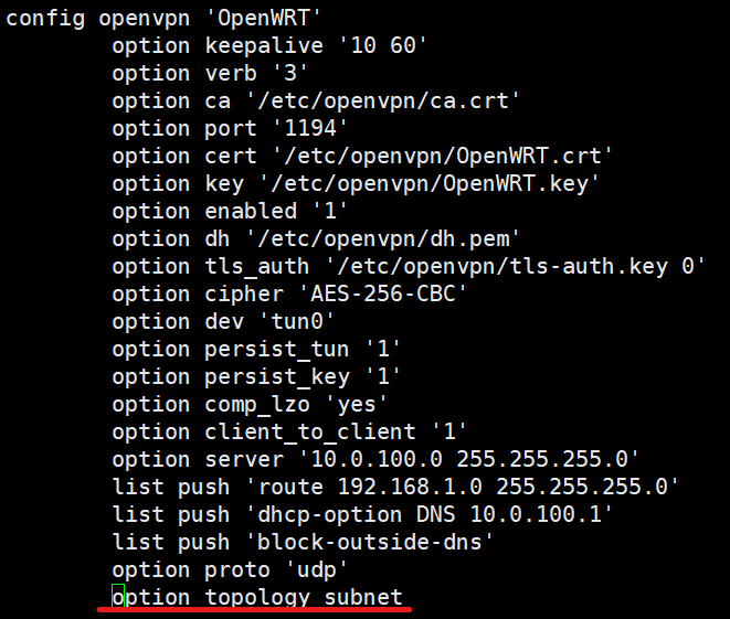 Add support for OpenVPN's topology option · Issue #5625 · openwrt/luci · GitHub