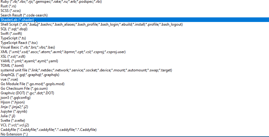 Save As Type Dialog Is Not Sorted Alphabetically · Issue 114264 · Microsoftvscode · Github