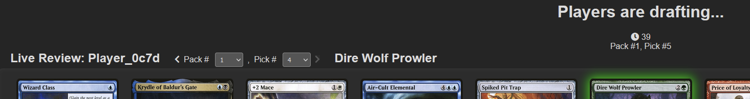 Easier navigation in Draft logs · Issue #174 · Senryoku/Draftmancer · GitHub