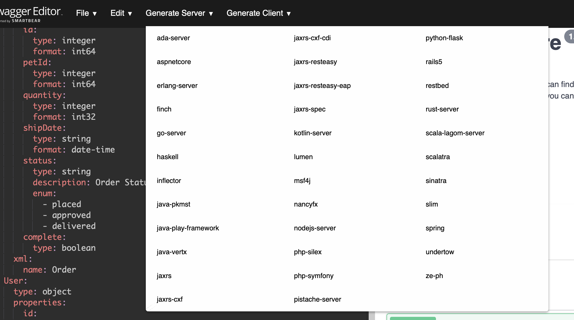 why generate server show different languages · Issue #2564 · swagger ...