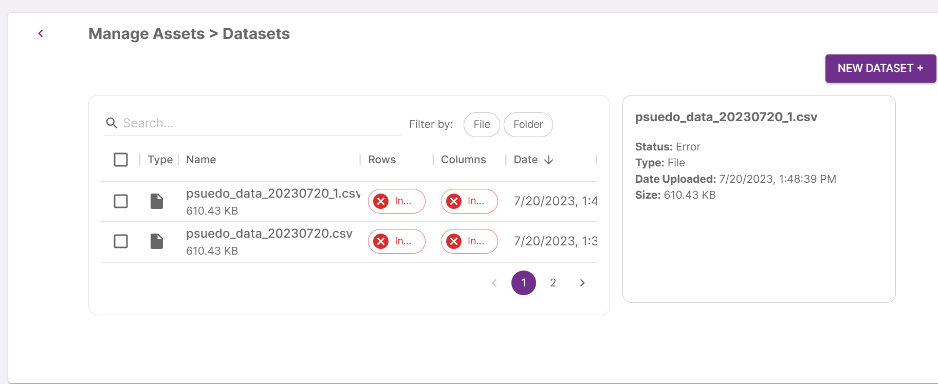 [BUG] CSV files unable to upload · Issue #139 · aiverify-foundation/aiverify · GitHub