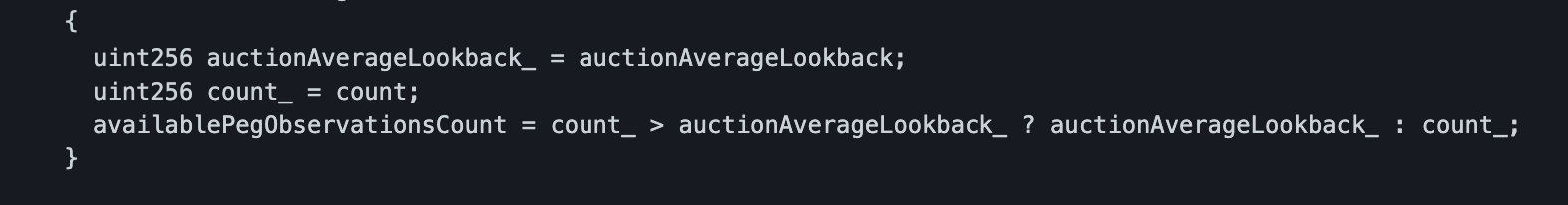 `AuctionBurnReserveSkew.sol#getPegDeltaFrequency()` Implementation can be simpler and save some ...