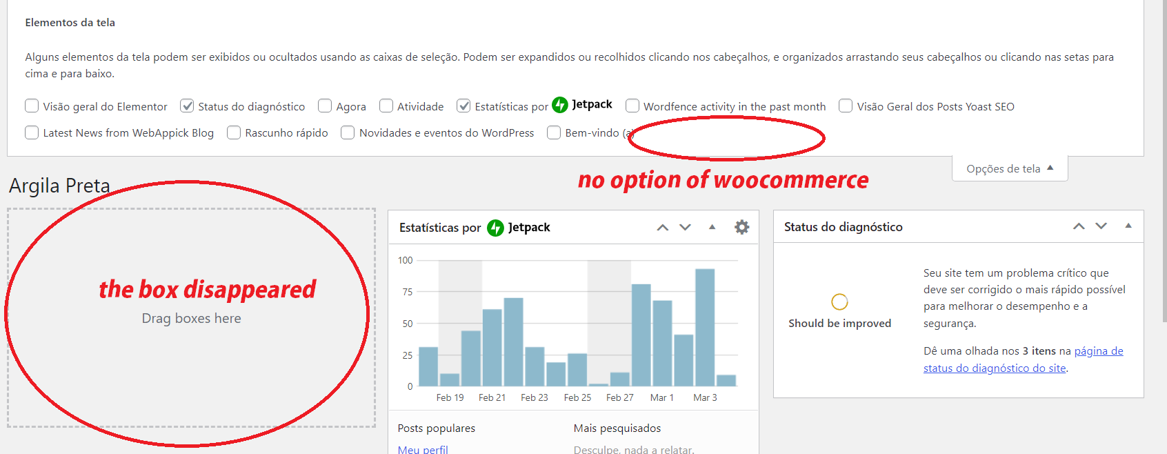 Woocommerce Screen Option empty and hidden · Issue #32029 · woocommerce ...