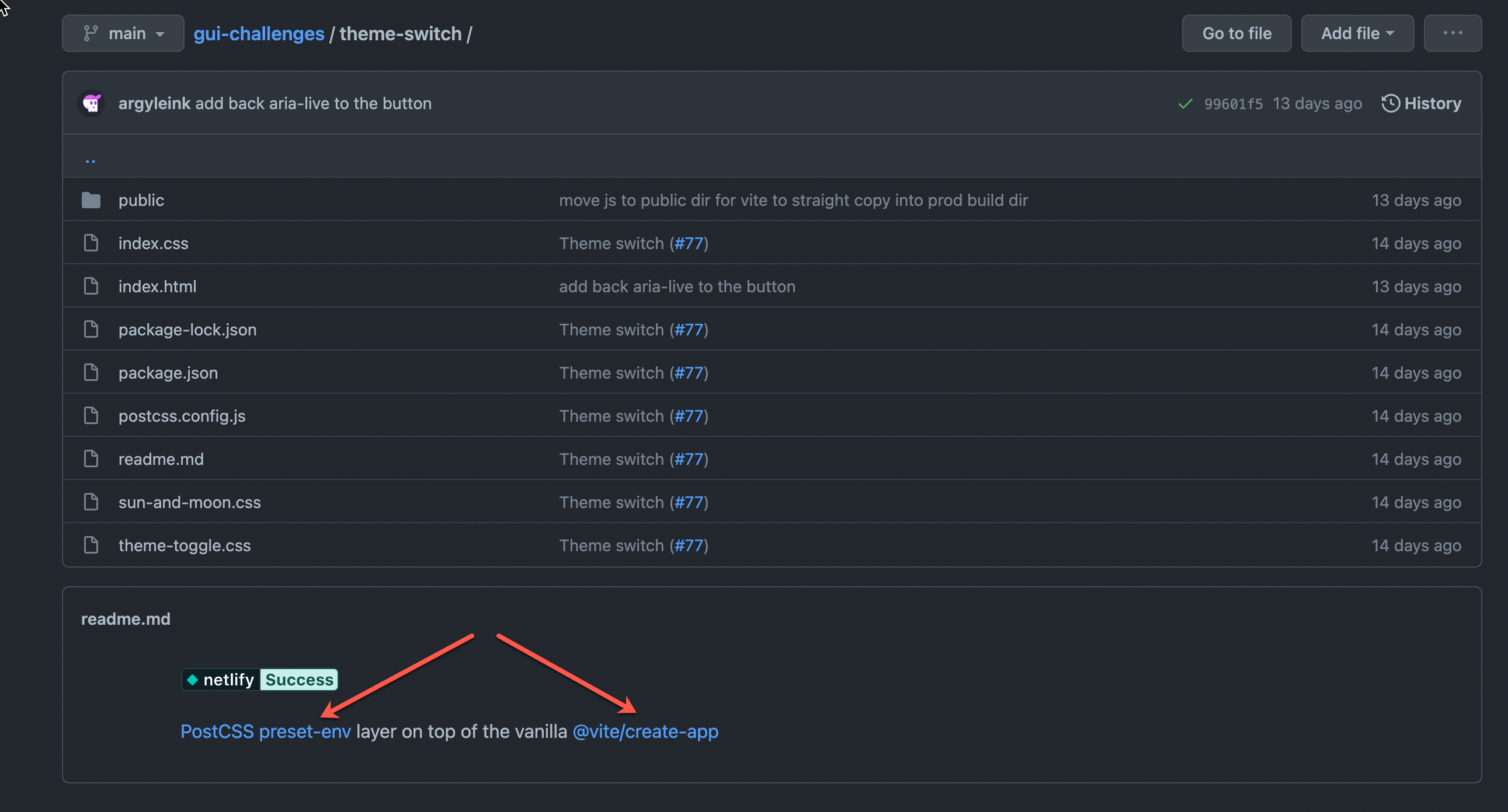 Two links in README for theme-switch are broken · Issue #79 · argyleink/gui-challenges · GitHub
